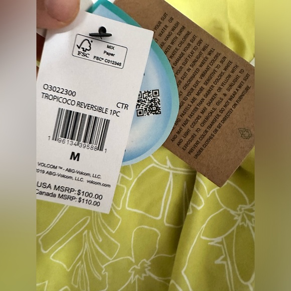 Volcom | Swim | Nwt Volcom Tropicoco Reversible One Piece Swimsuit In ...